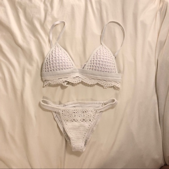 Swim | Knitted White Bikinis | Poshmark